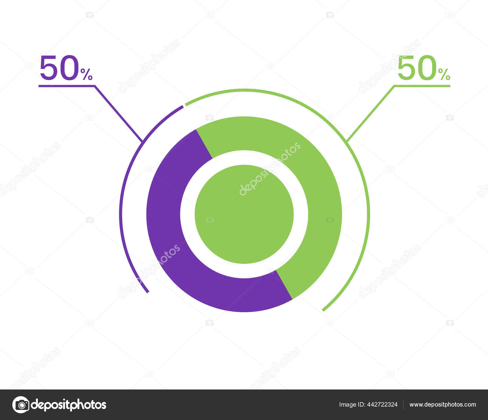 Percent Pie Chart Infographics Circle Diagram Symbol Business Finance ...