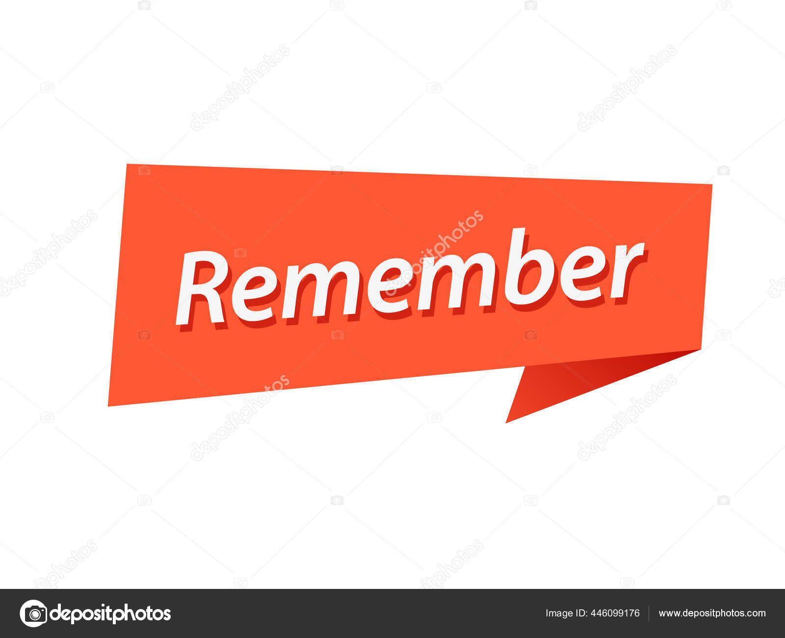 Recuerde Vector Diseño Banner Recuerde Texto Vector de stock #446099176 ...