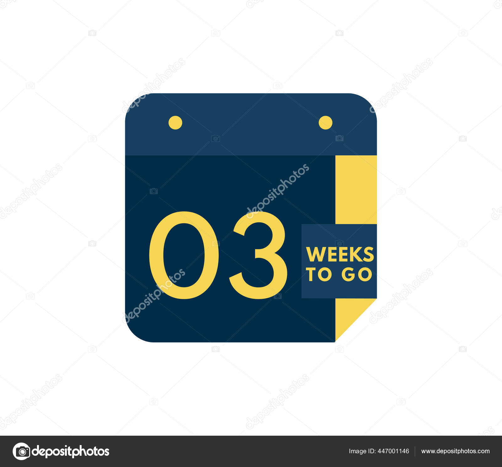 Semanas Para Icono Calendario Sobre Fondo Blanco Vector de stock por ...