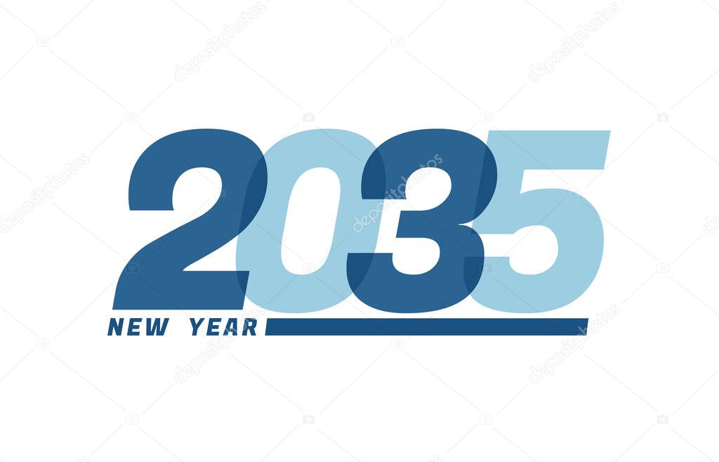 Feliz Año Nuevo 2035. Feliz Año Nuevo 2035 diseño de texto para el ...