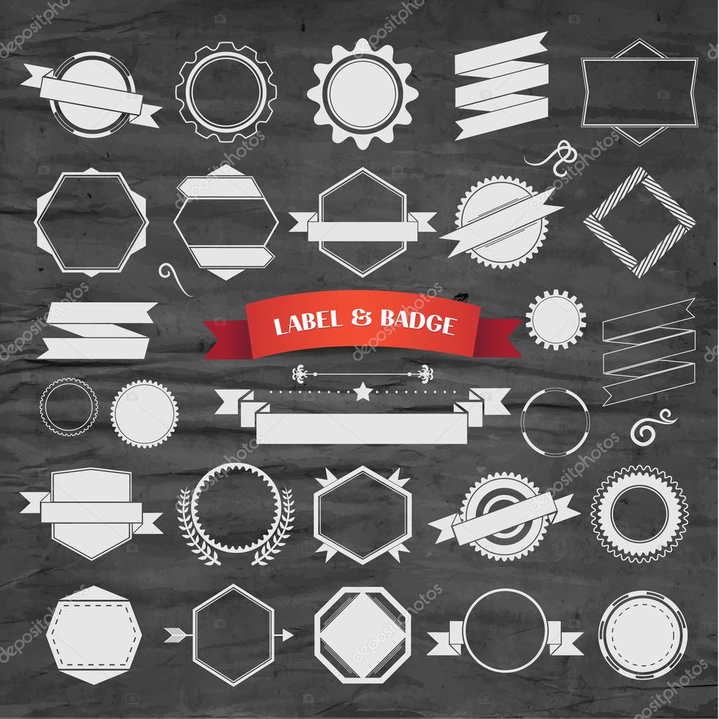 Vintage Labels, Stamp and badge Design Collection — Stock Vector ...