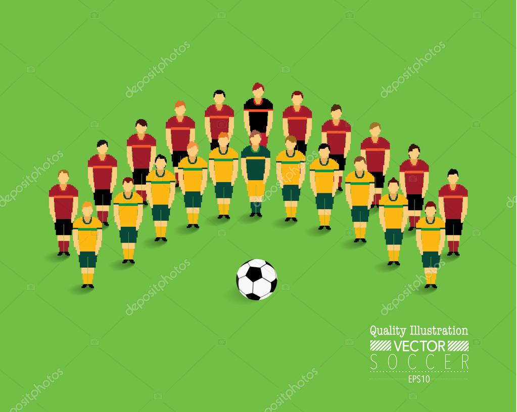 Creative Soccer Football Team Design Illustration Stock Vector by ...