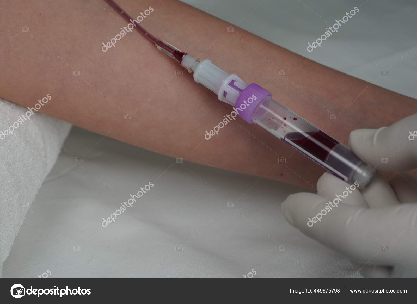 Taking Blood Dummy Vein Using Vacuum Aspiration System — Stock Photo ...