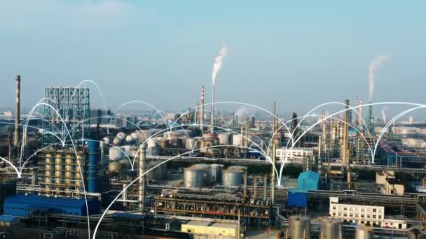 Smart factory concept. Communication network. INDUSTRY4.0 — Stock Video ...