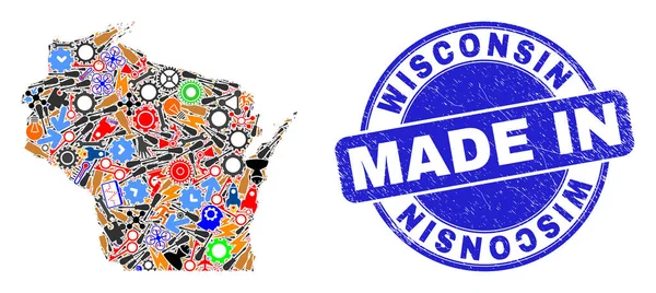 Wisconsin state map Vector Art Stock Images | Depositphotos