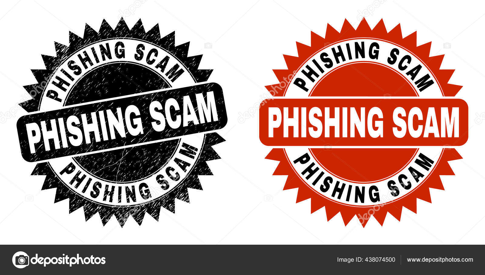 PHISHING SCAM Black Rosette Watermark with Distress Surface Stock ...