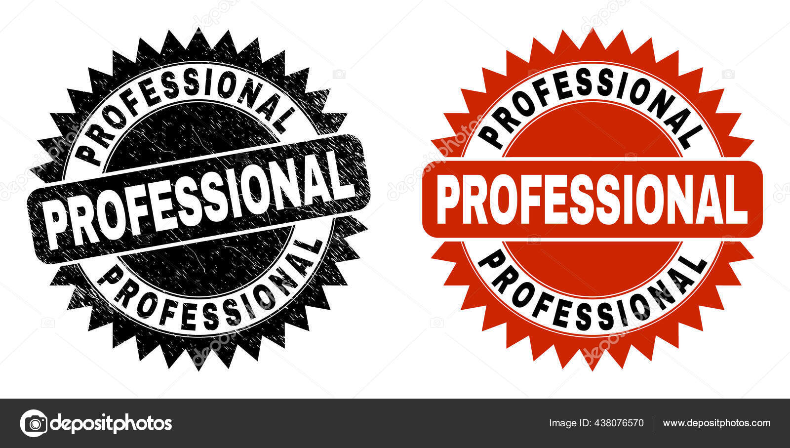 PROFESSIONAL Black Rosette Stamp with Grunged Texture Stock Vector ...