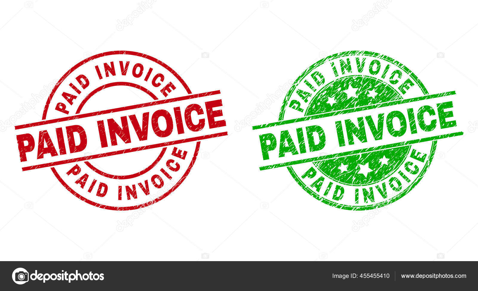 PAID INVOICE Round Stamps Using Corroded Style Stock Vector by ...