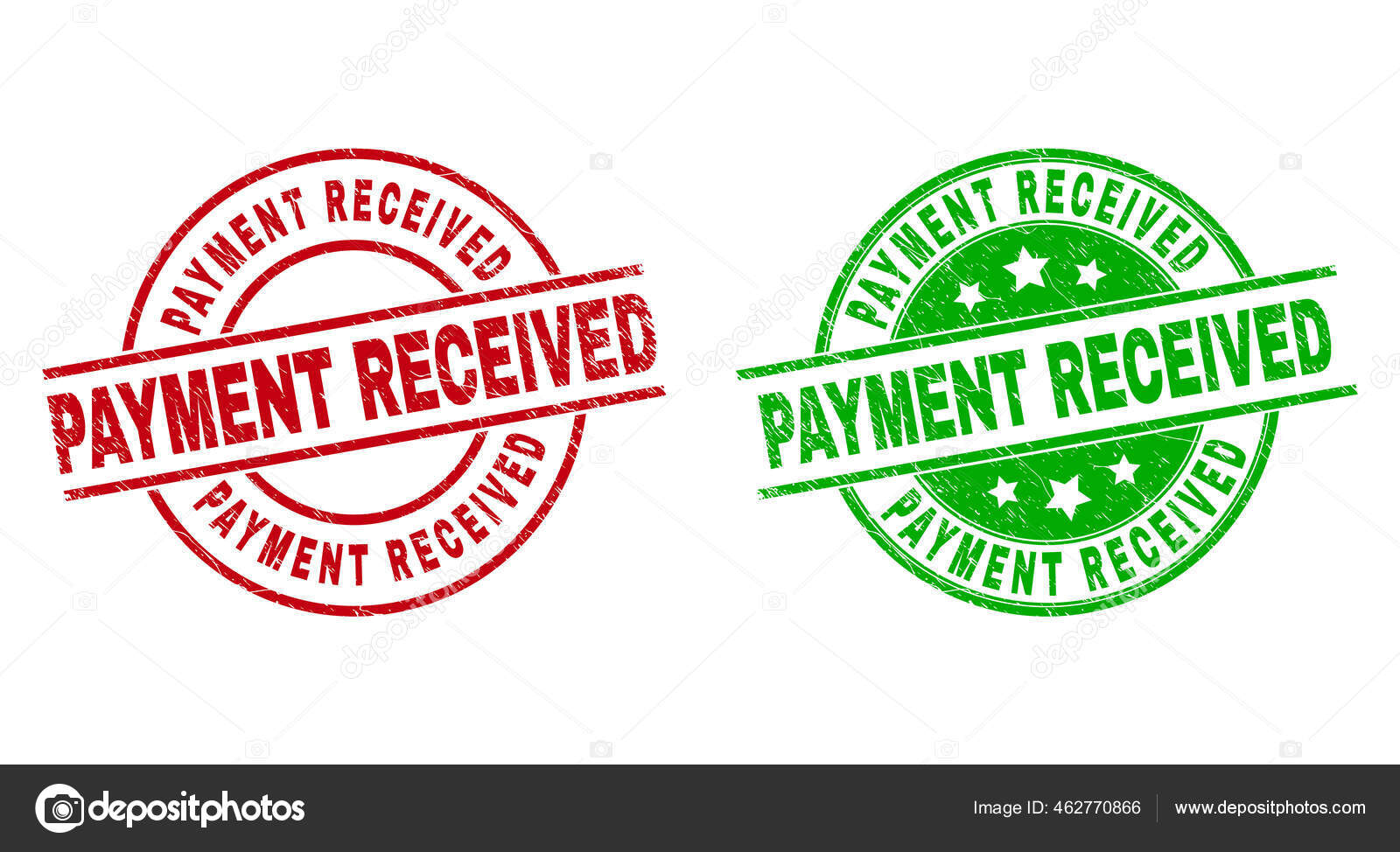 PAYMENT RECEIVED Round Badges Using Distress Surface Stock Vector by ...