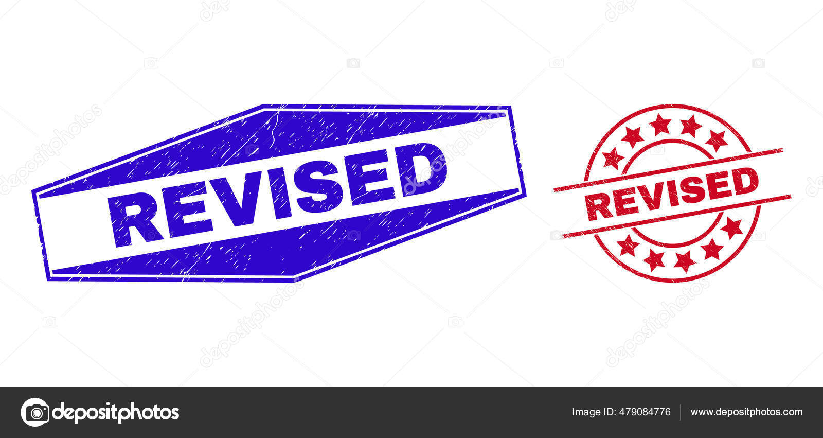 REVISED Corroded Watermarks in Round and Hexagonal Shapes Stock Vector ...
