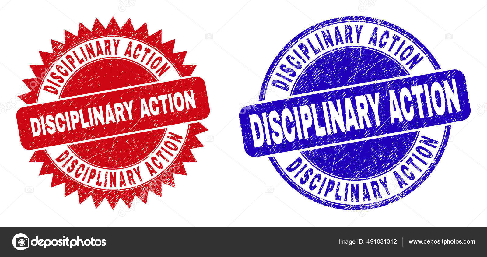 DISCIPLINARY ACTION Round and Rosette Seals with Unclean Style Stock ...