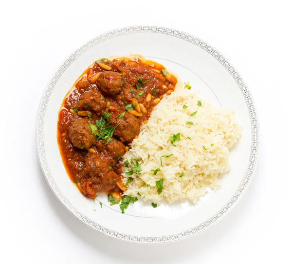 Dawood basha arab meatballs closeup — Stock Photo © Paul_Cowan #58535999