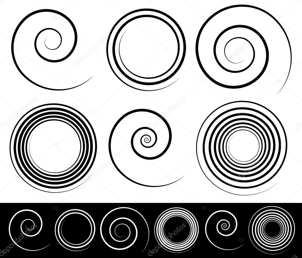Conjunto de espirales abstractas Vector de stock #102059332 de ©vectorguy