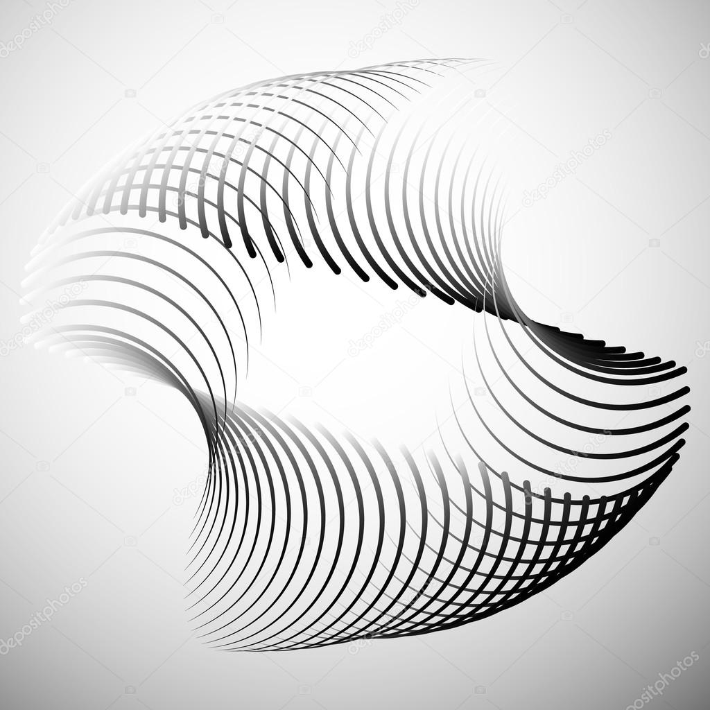 Abstract element with intersecting curved lines. Stock Vector by ...