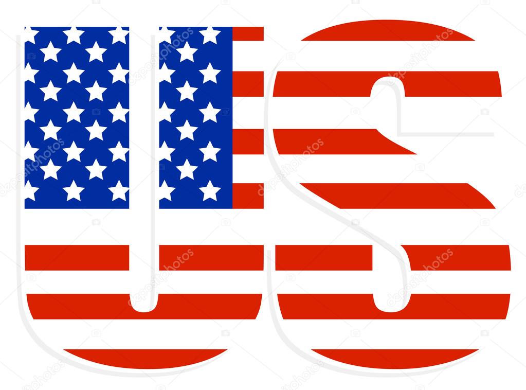 Letras de Estados Unidos con bandera 2023