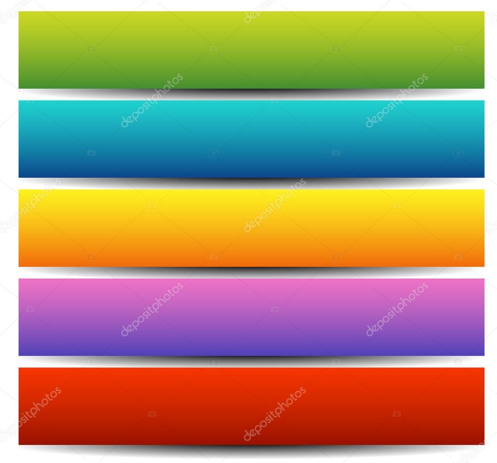 Horizontal colorful banners set Stock Vector by ©vectorguy 109779298