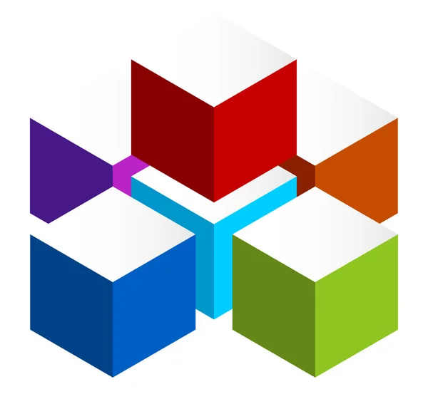 Stacked 3D cubes colorful icon Stock Vector Image by ©vectorguy #109780664