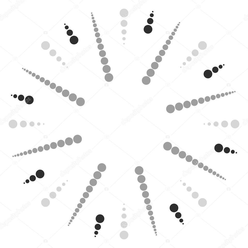 Dotted radial, radiating lines. Stock Vector Image by ©vectorguy #115644792