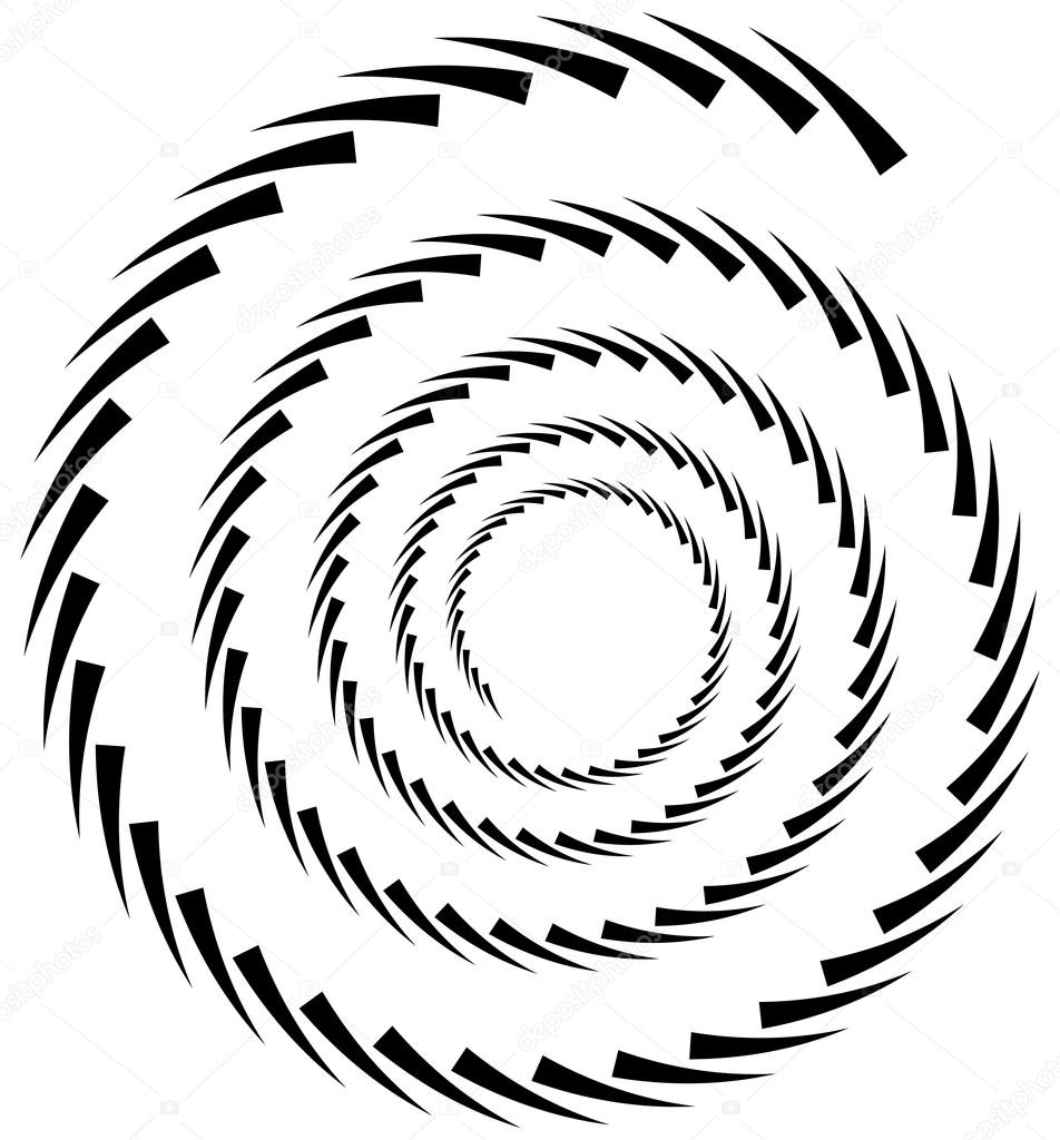 Elemento espiral. Forma de remolino concéntrico Vector de stock por ...