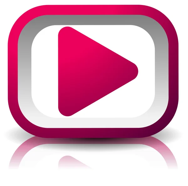 Ícone de botão retangular play Vetor de ©vectorguy 117516230