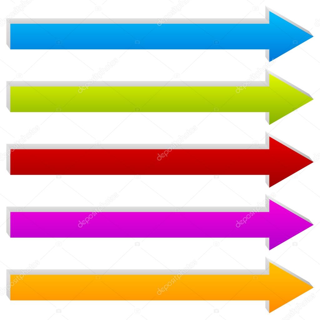 Flechas rectas 3d conjunto Vector de stock #122573904 de ©vectorguy