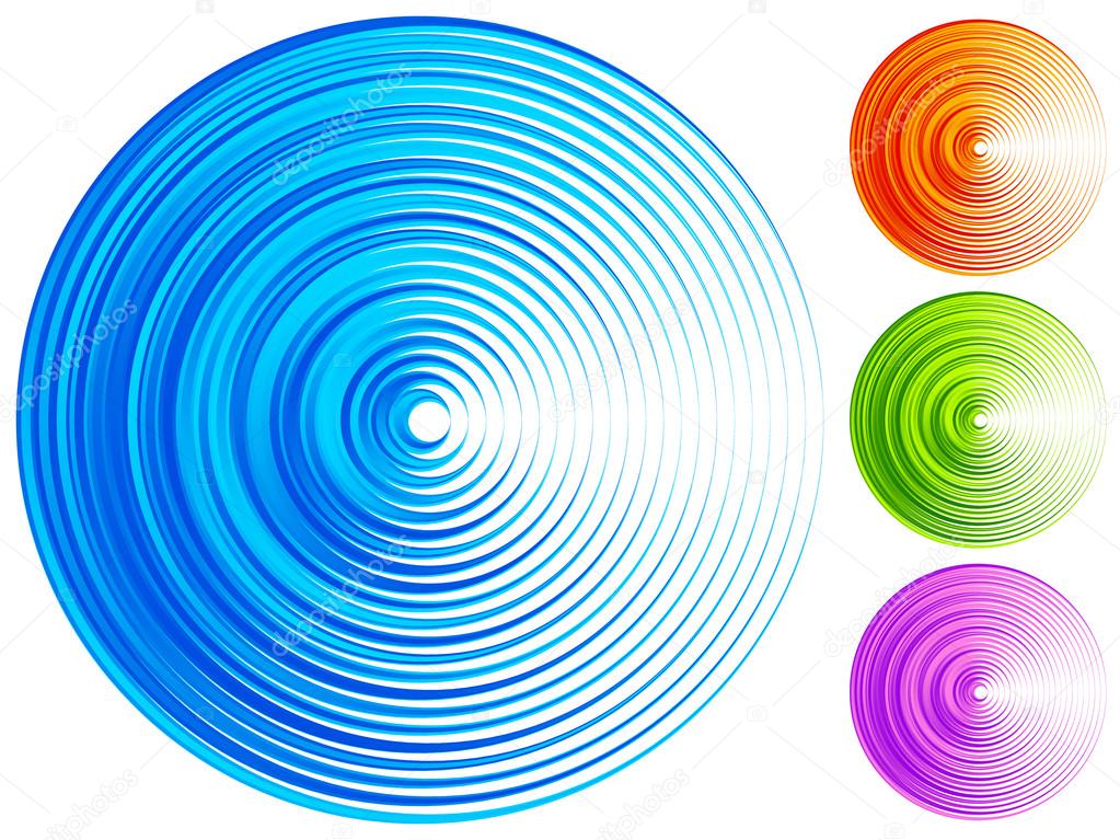 Concentric circle elements set Stock Vector Image by ©vectorguy #122596016
