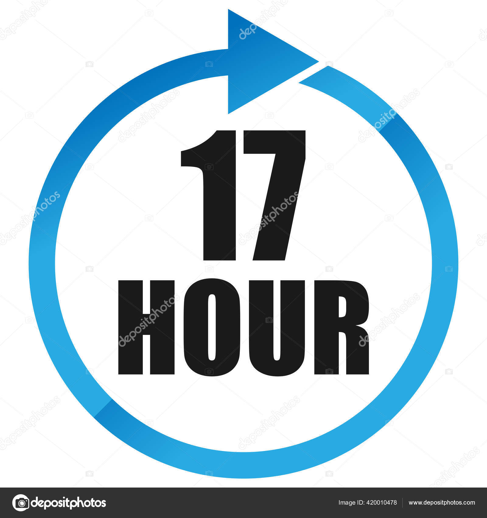 Numbers Numerals Dial Illustration Time Duration Schedule Concept Icon ...