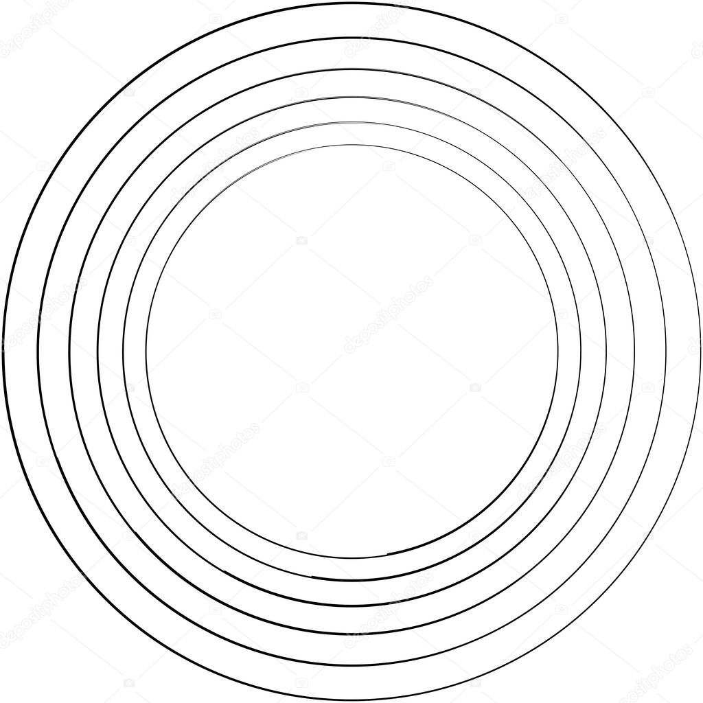 Espiral abstracta superpuesta, remolino, vector de giro. Voluta, hélice ...