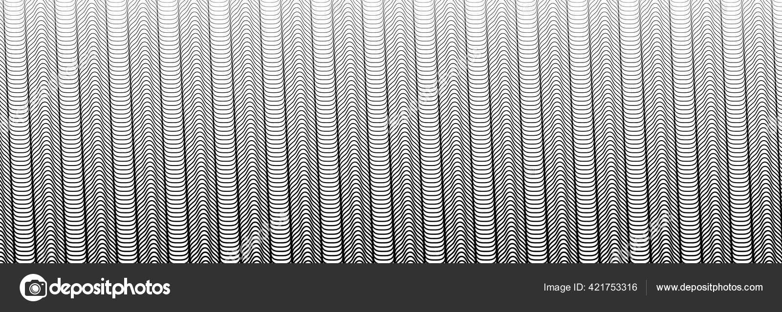 Wide Rectangular Format Wavy Waving Zig Zag Criss Cross Lines Stock ...