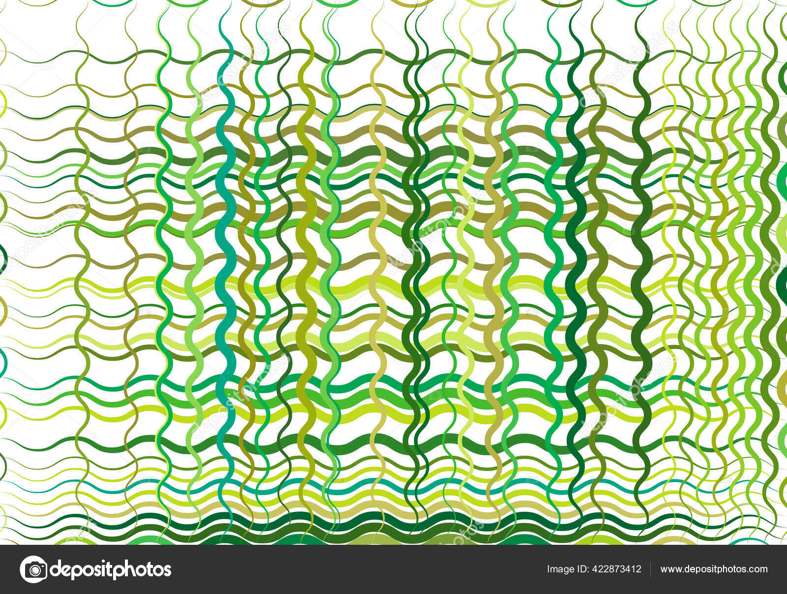 Grid Mesh Wavy Undulating Waving Billowy Lines Abstract Colorful Green ...