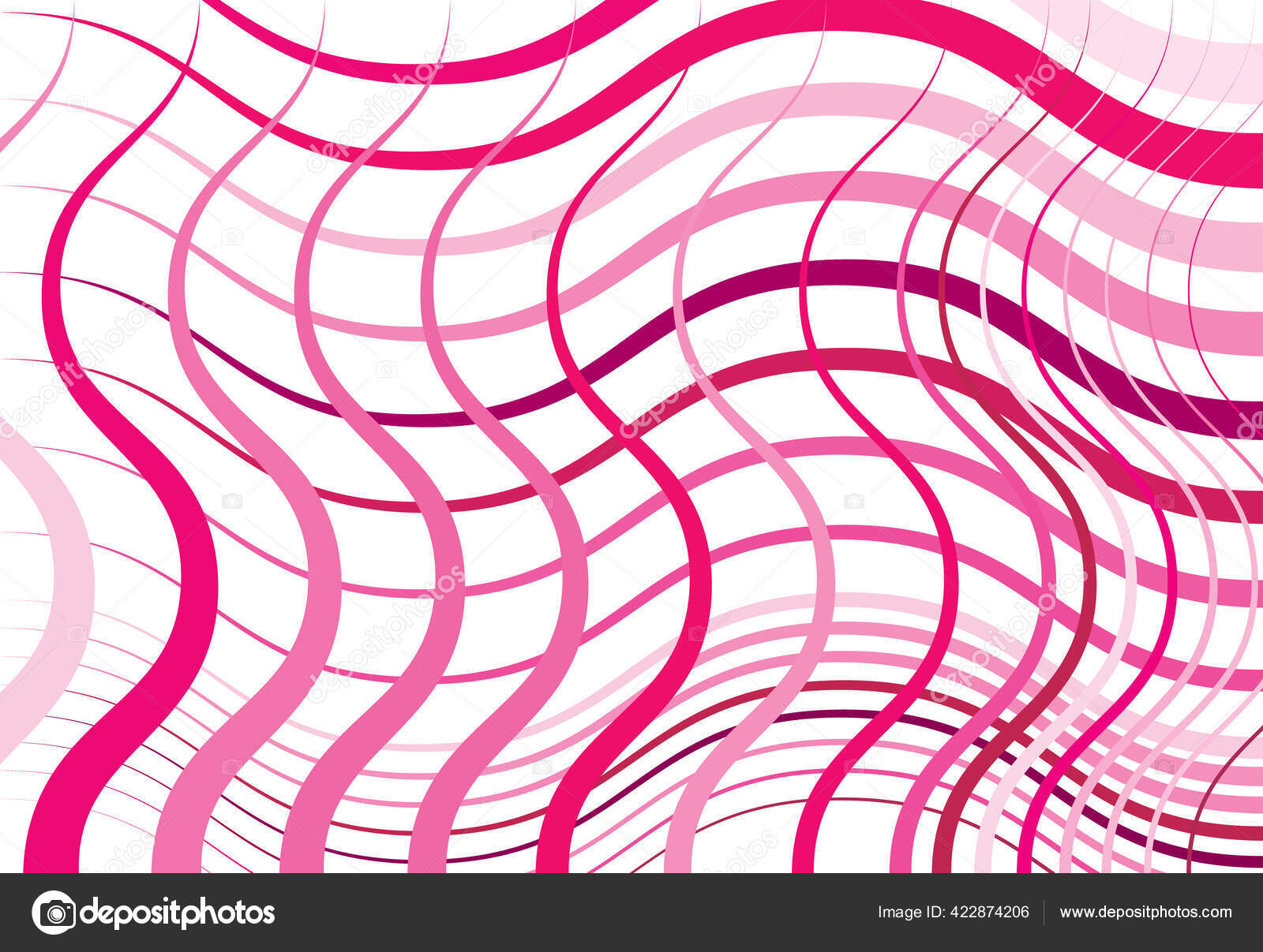 Grid Mesh Wavy Undulating Waving Billowy Lines Abstract Colorful Pink ...