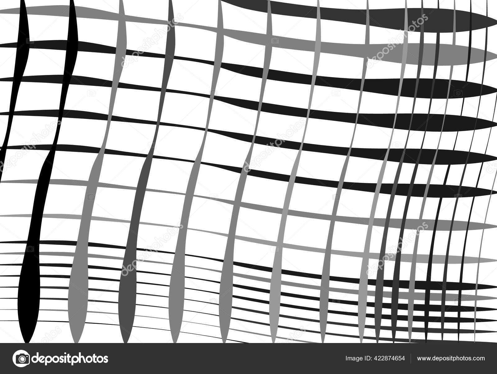 Grid Mesh Wavy Undulating Waving Billowy Lines Abstract Black White ...