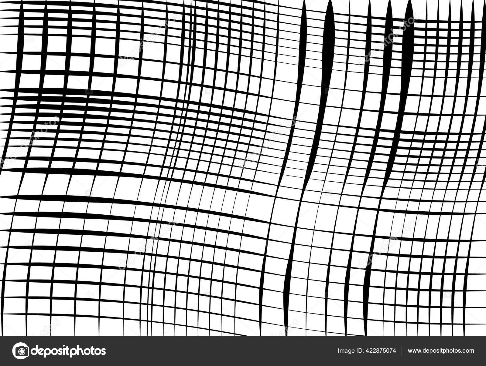 Grid Mesh Wavy Undulating Waving Billowy Lines Abstract Black White ...