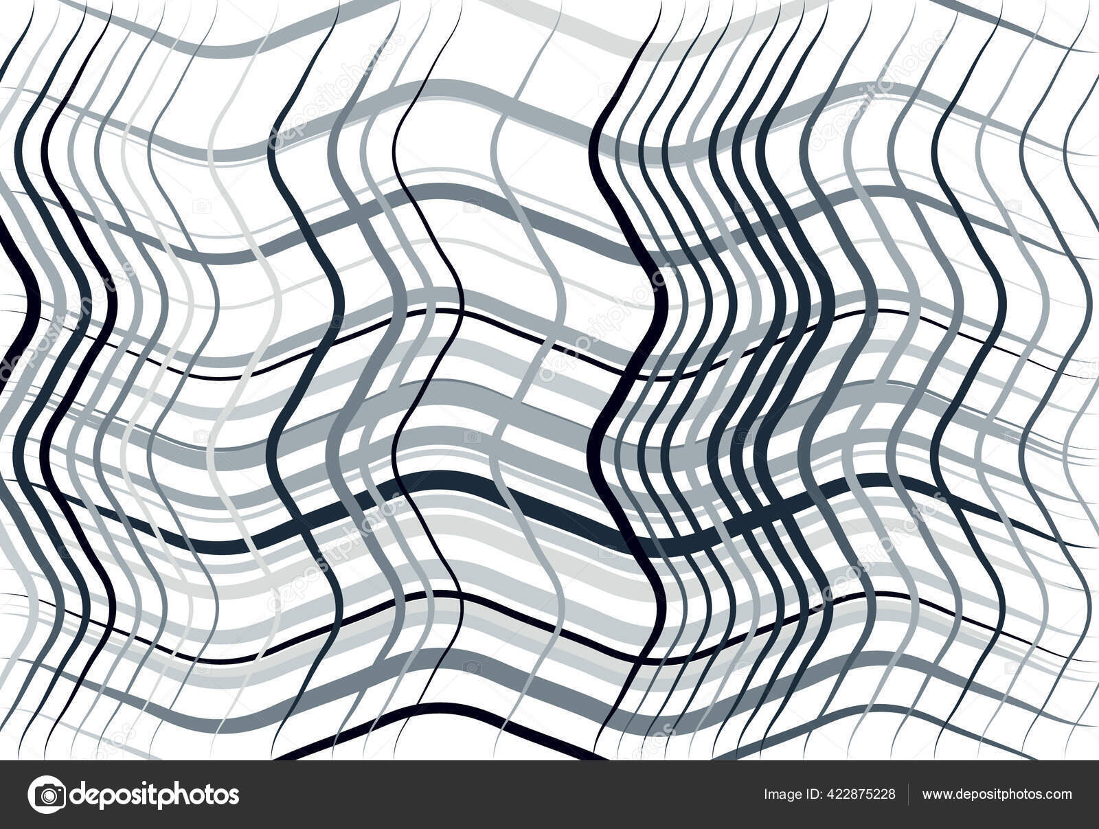 Grid Mesh Wavy Undulating Waving Billowy Lines Abstract Black White ...