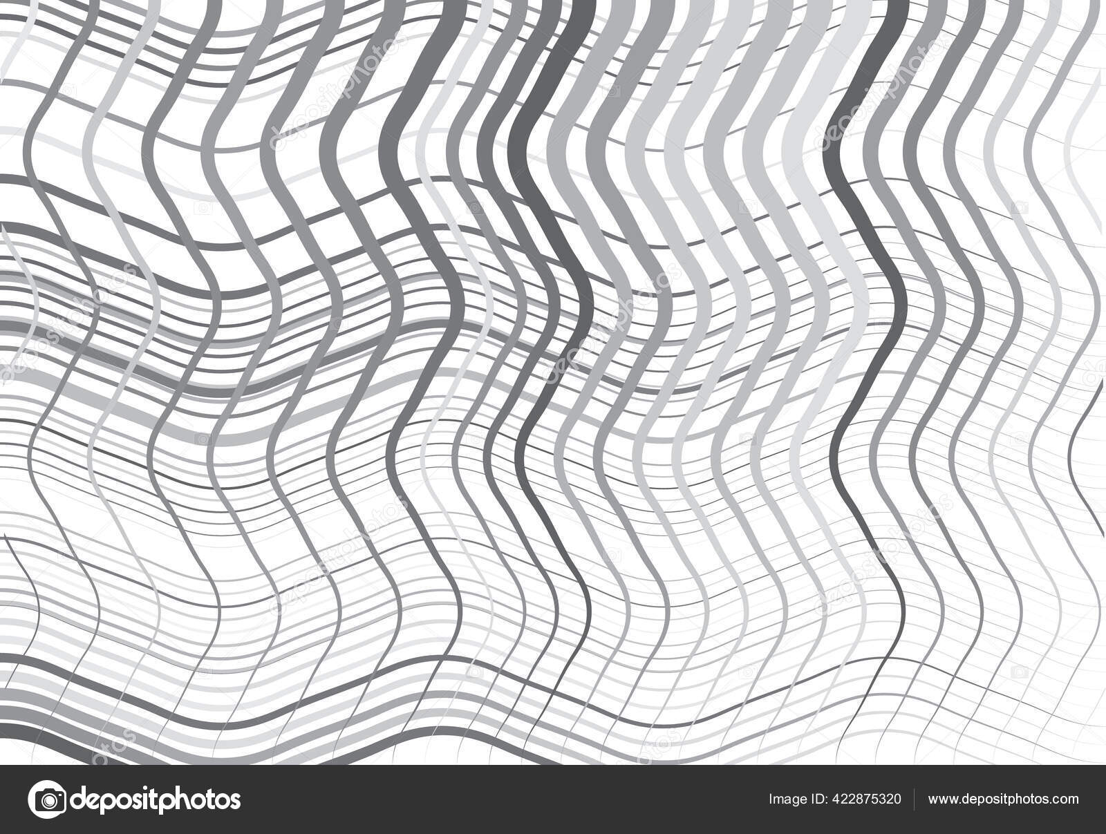 Grid Mesh Wavy Undulating Waving Billowy Lines Abstract Black White ...