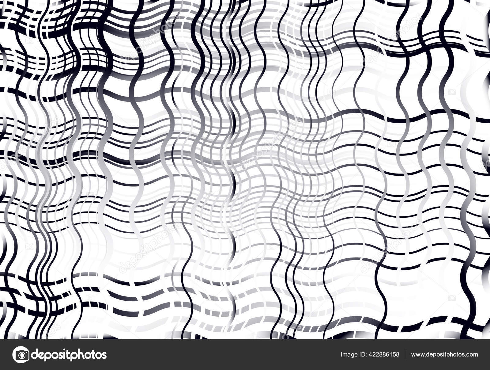 Grid Mesh Wavy Undulating Waving Billowy Lines Abstract Black White ...