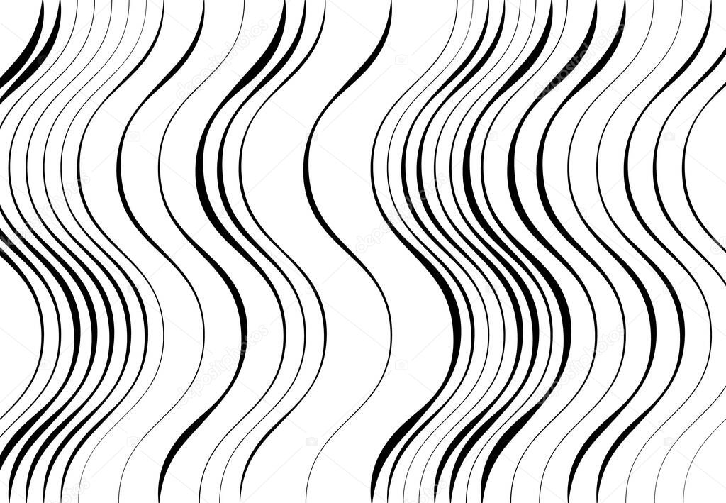 Líneas onduladas, onduladas, onduladas, onduladas, rayas. Líneas de ...