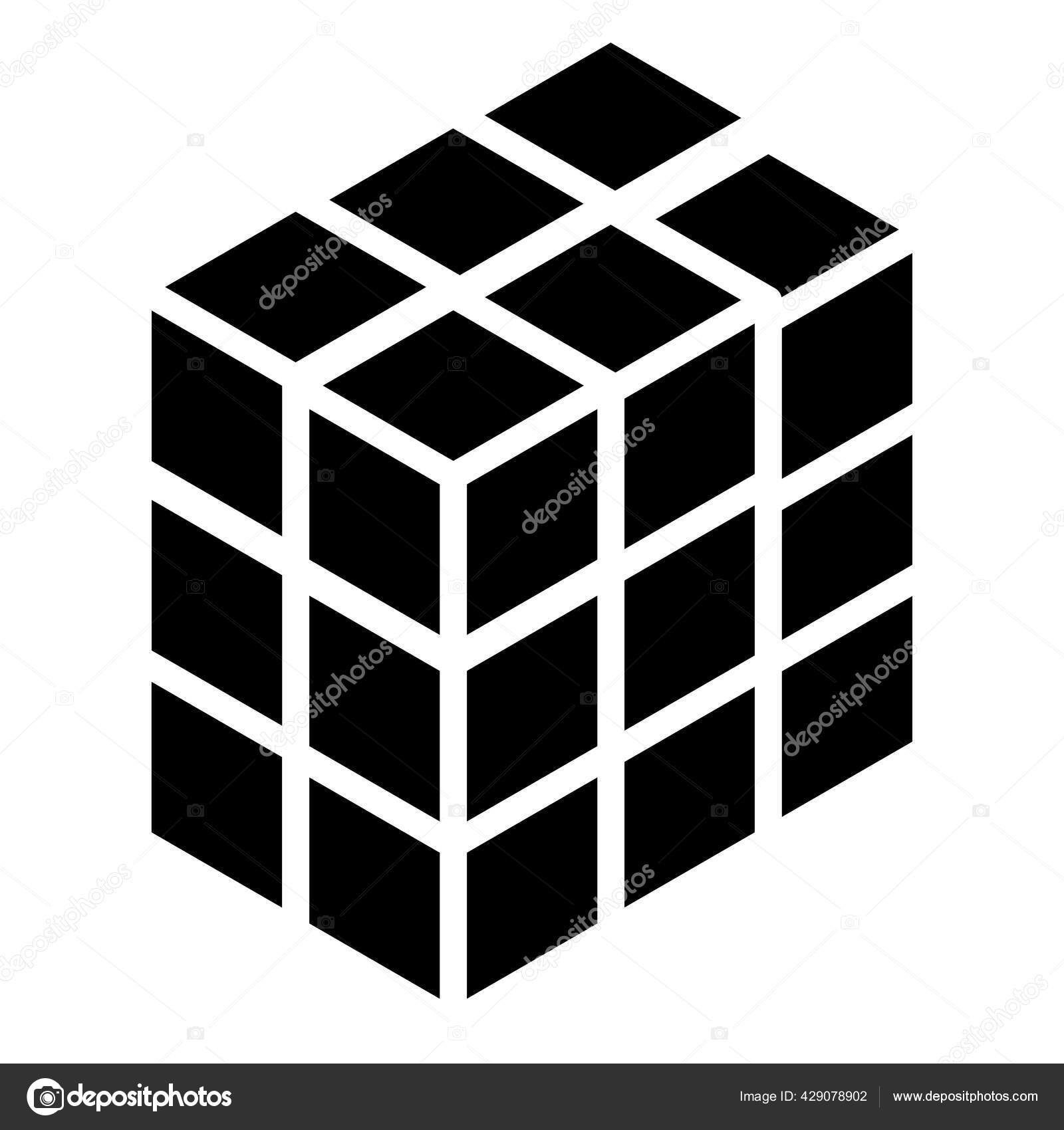 Cube Square Icon Symbol Logo Series Stock Vector Illustration Clip ...