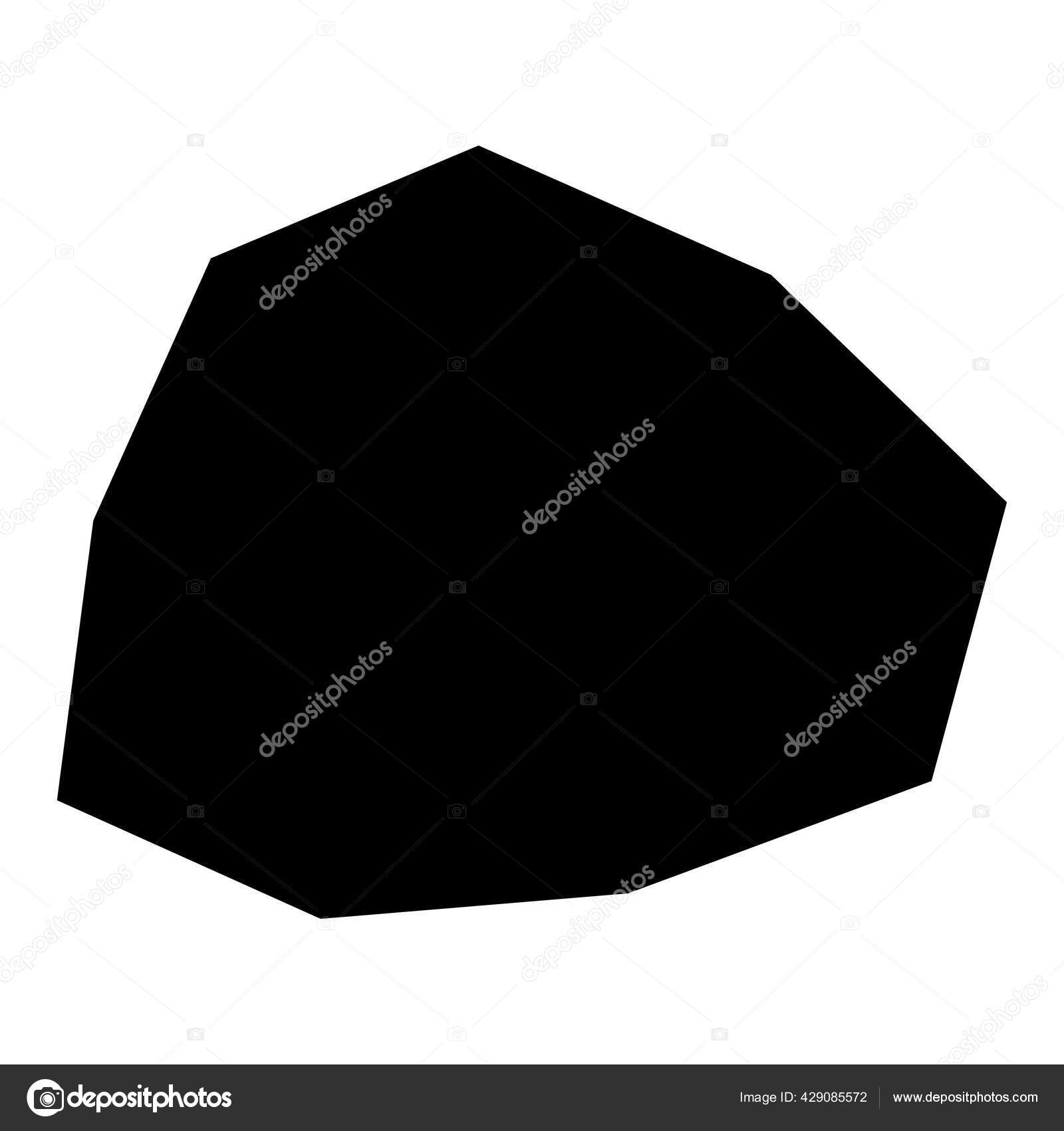 Edgy Geometric Stone Pebble Shapes Simple Basic Angular Angled Element ...