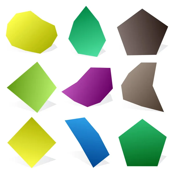 Edgy Geometric Stone Pebble Shapes Simple Basic Angular Angled Element ...