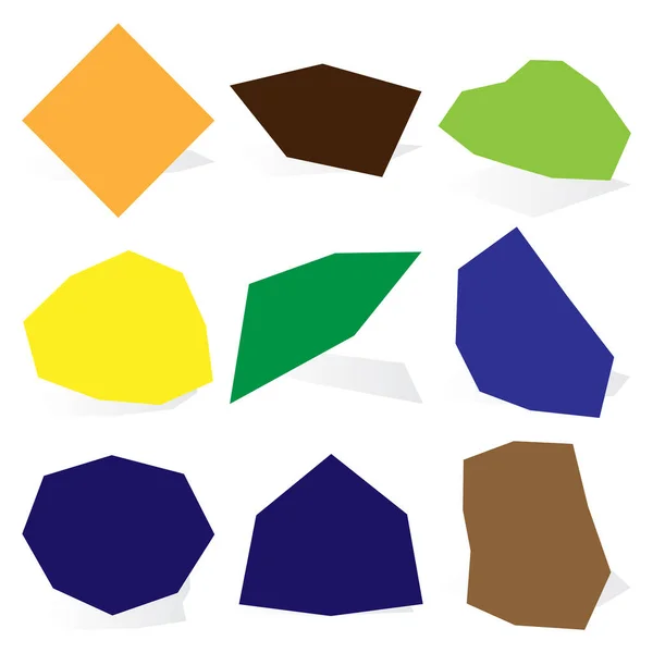 Edgy Geometric Stone Pebble Shapes Simple Basic Angular Angled Element ...