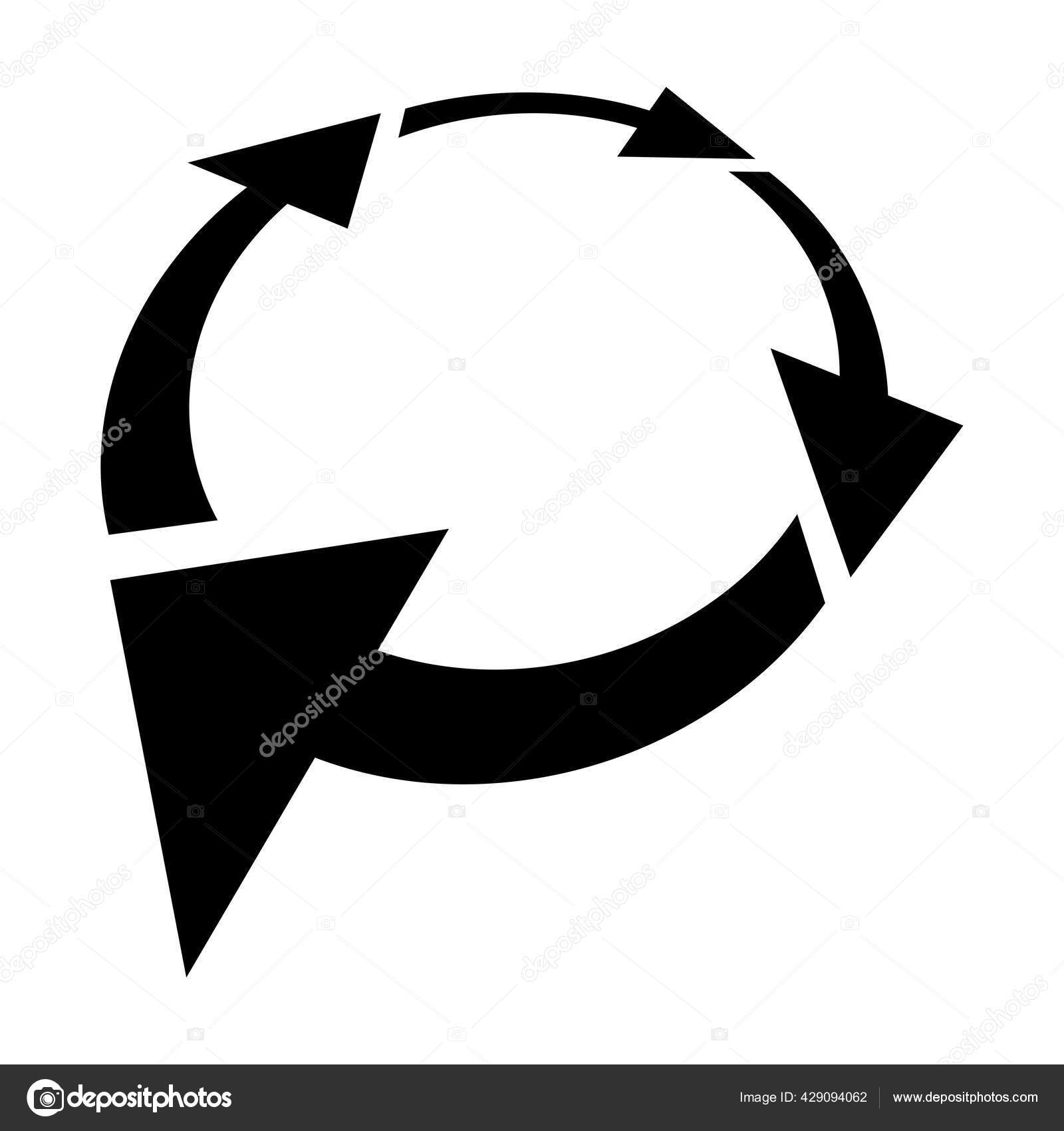 Circular Flecha Circular Ccw Serie Stock Illustration Clip Gráficos ...