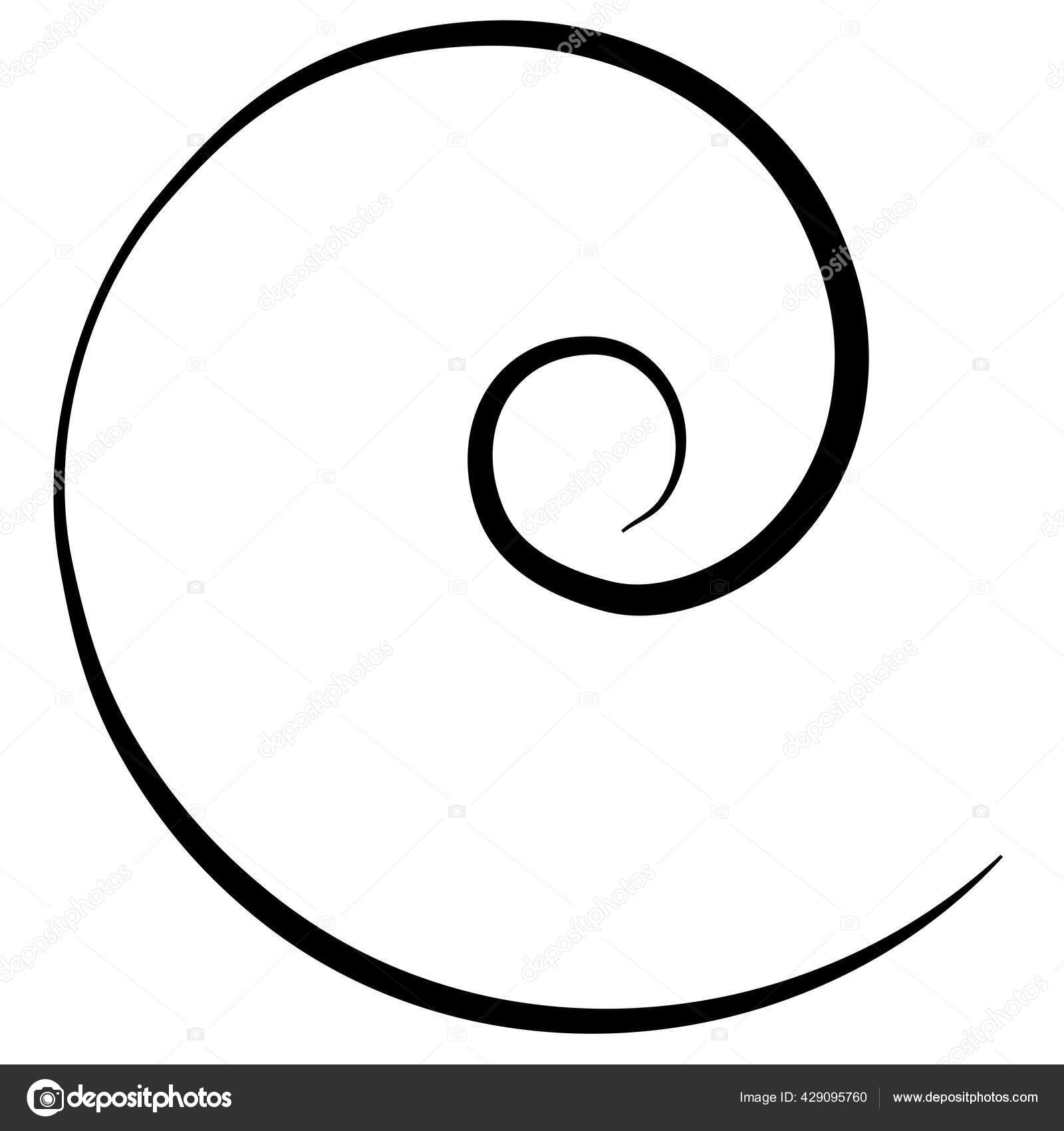 Curlicue Loop Shapes Elements Vector Illustration Stock Vector ...