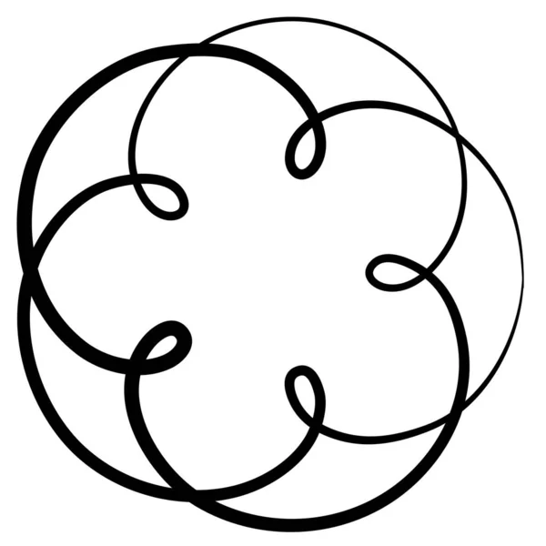 Curlicue Loop Shapes Elements Vector Illustration Stock Vector ...