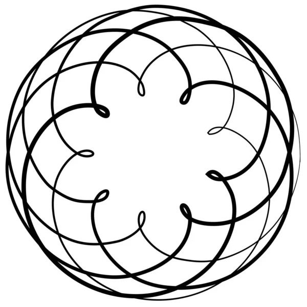 Curlicue Loop Shapes Elements Vector Illustration Stock Vector ...