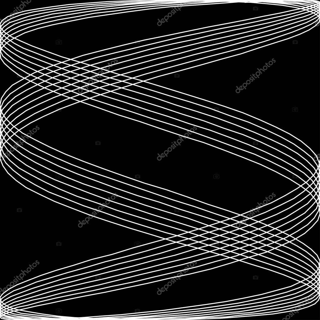 Ondulado Sine Líneas Verticales Sinuoso Curva Líneas Vector Ilustración ...