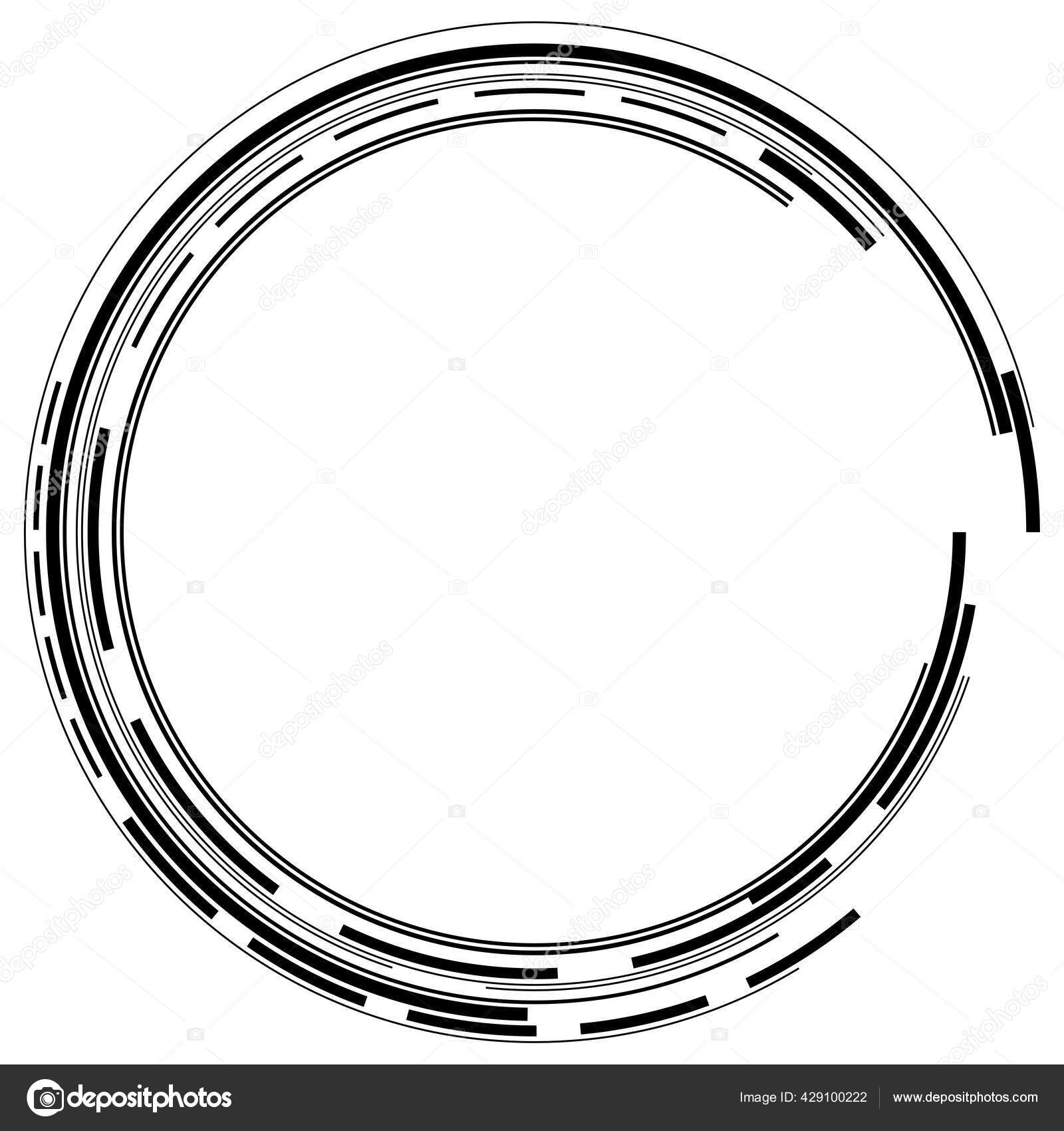 Geometric Hud Gui Circular Elements Geometric Circle Vector Stock ...