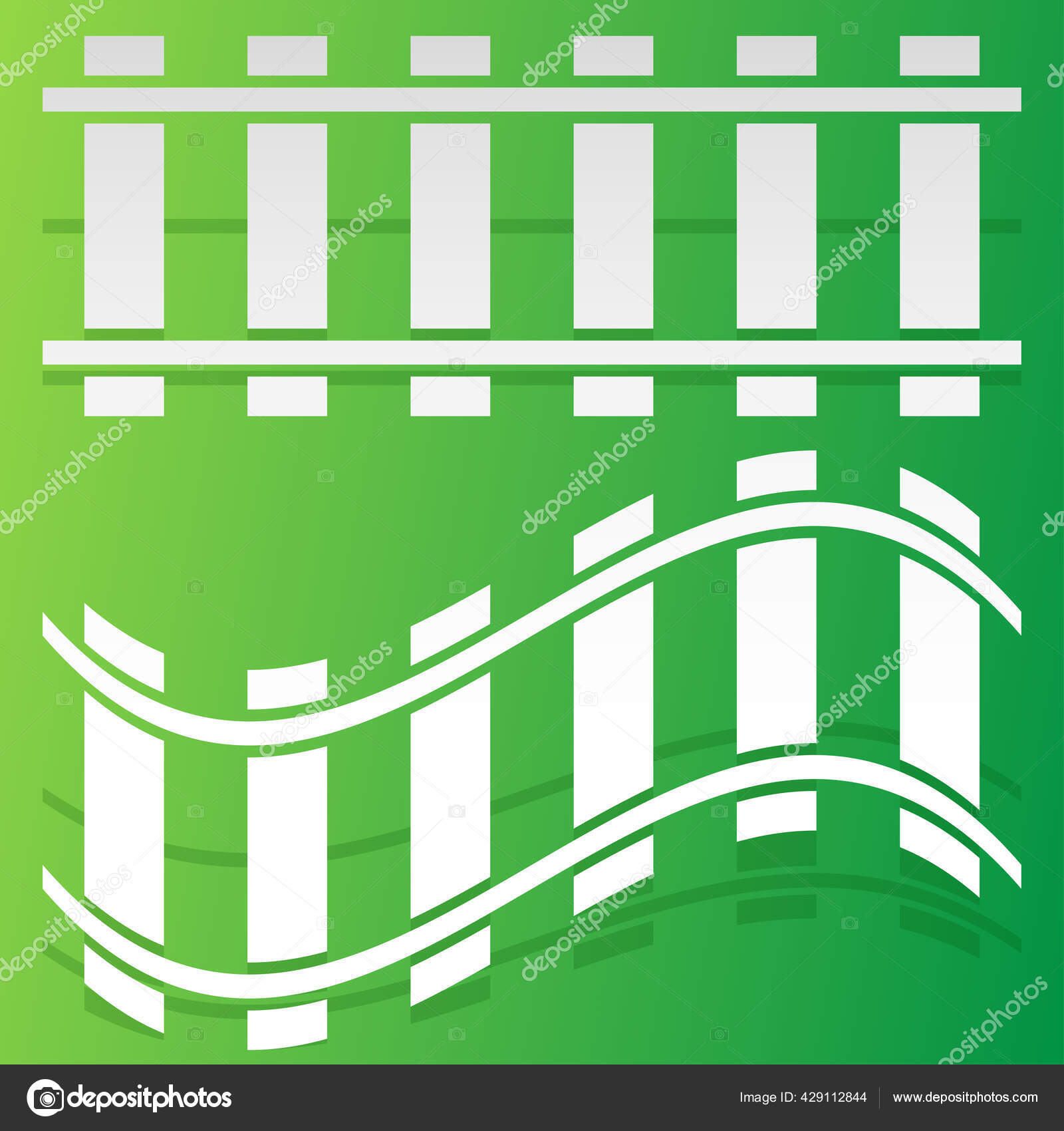 Jernbane Tog Spor Jernbane Kontur Silhuet Vektor Sporvogn Metro ...