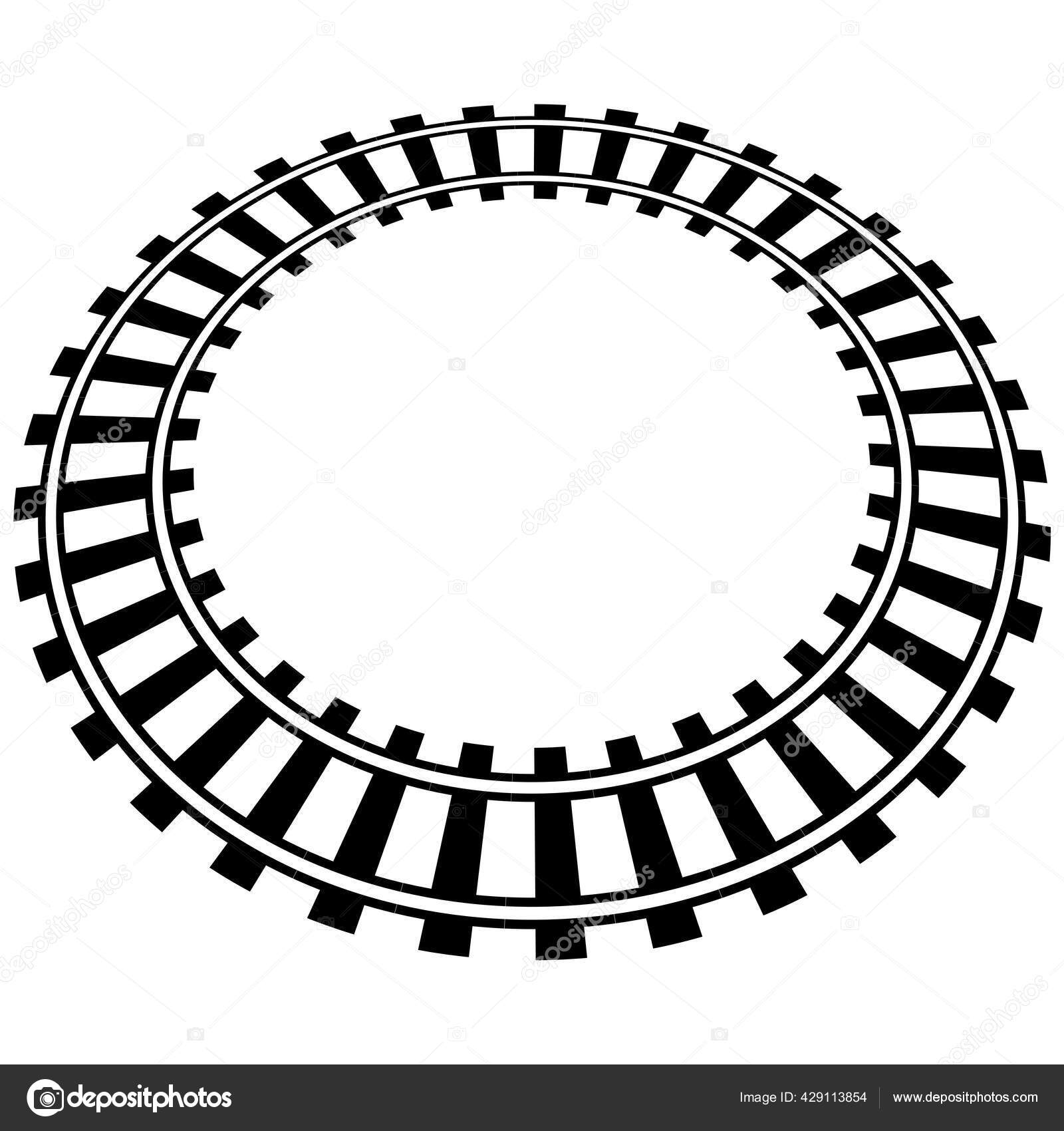 Train Track Silhouette