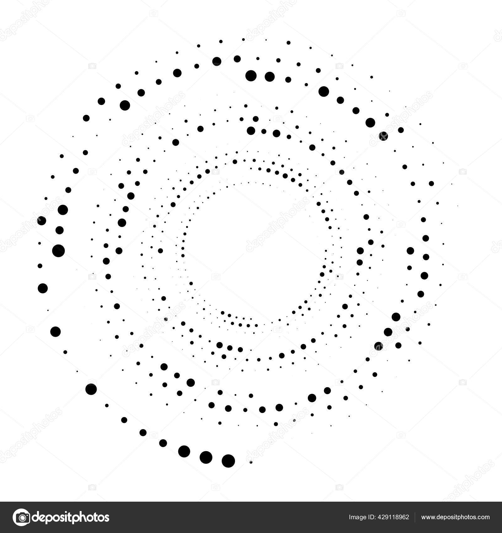 Dots Dotted Circular Spiral Swirl Twirl Circles Stippling Pointillist ...